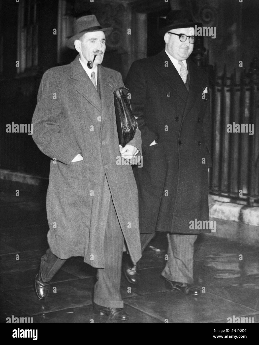 William James Skardon, left, security officer and Detective Inspector ...
