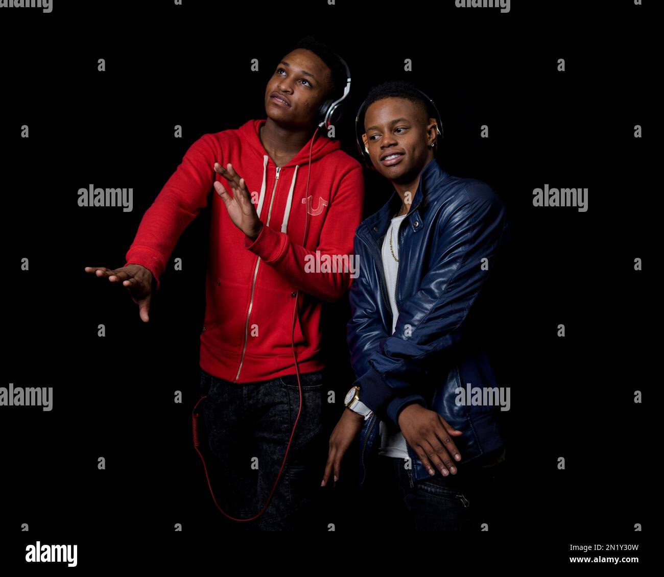 Rapper Silento and his DJ pose for a portrait on Monday, July 21st ...