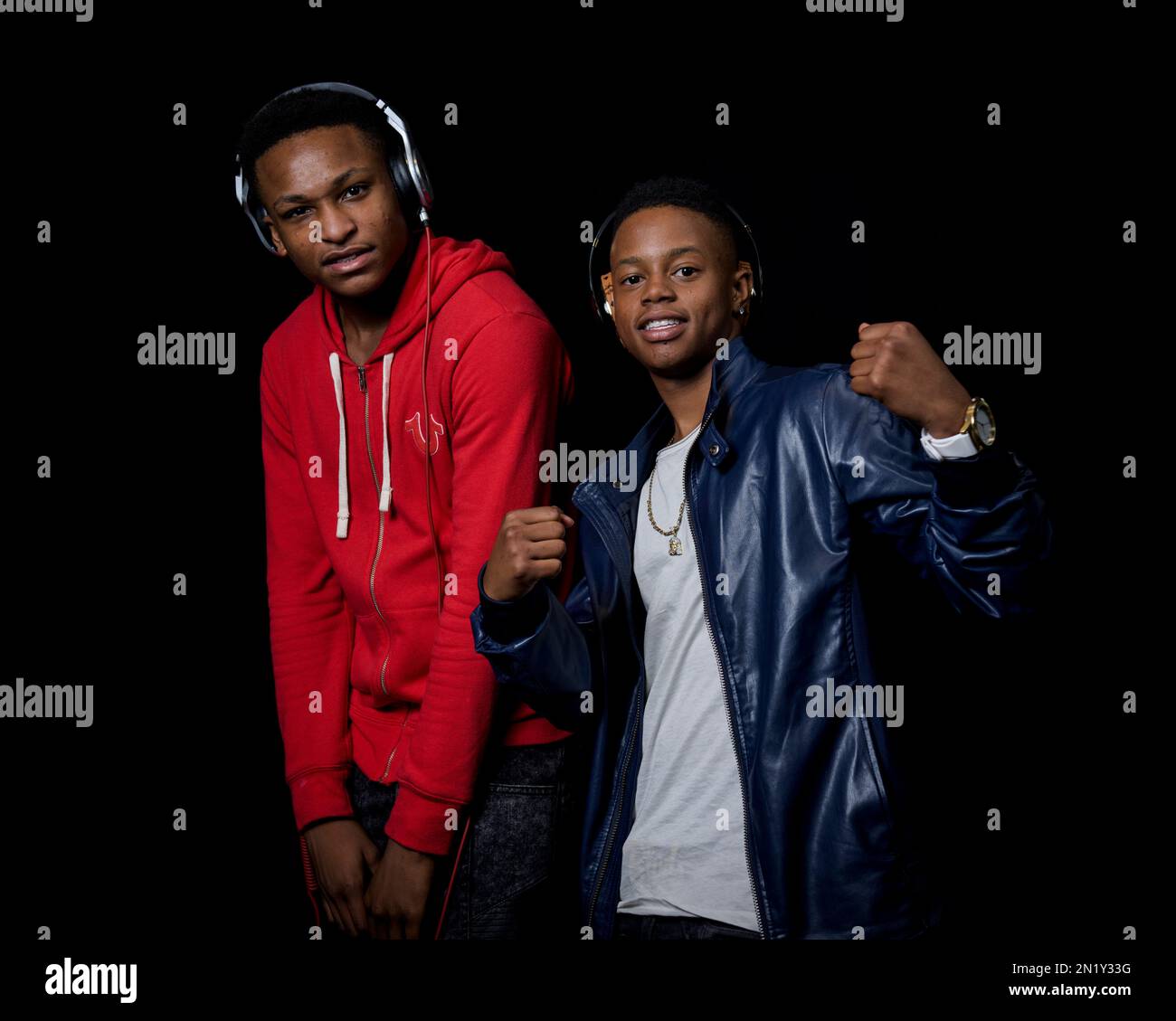 Rapper Silento and his DJ pose for a portrait on Monday, July 21st ...