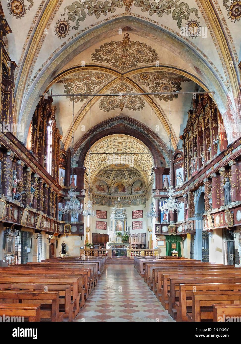 The nave of the medieval Sanctuary of of the Blessed Virgin Mary of ...