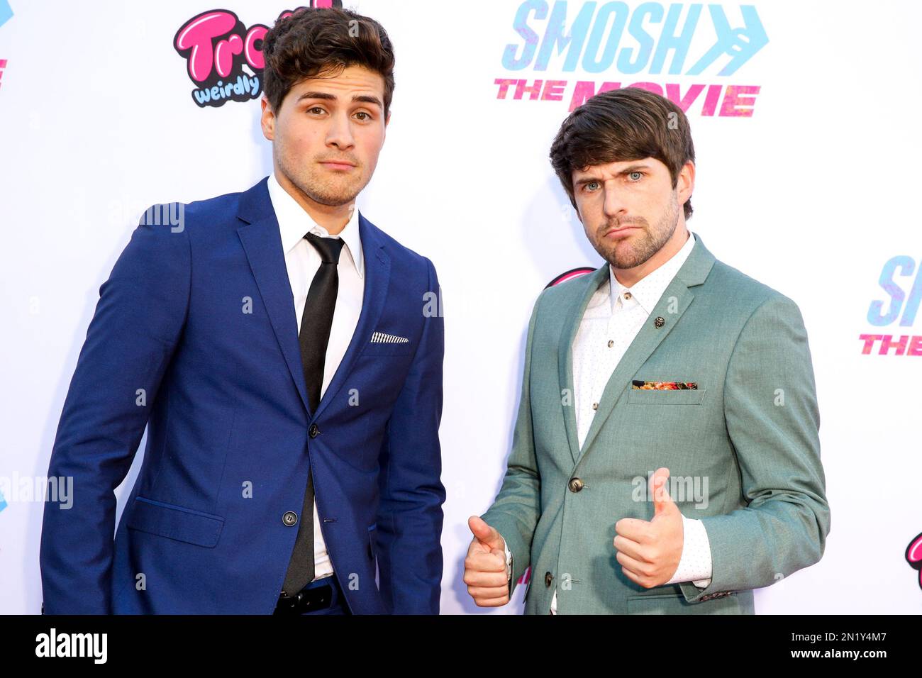 Anthony Padilla, left, and Ian Hecox arrive at the LA Premiere of ...