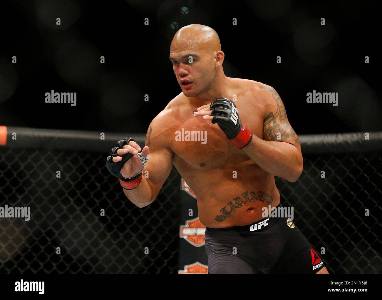 Robbie Lawler, pictured, fights Rory MacDonald during their ...