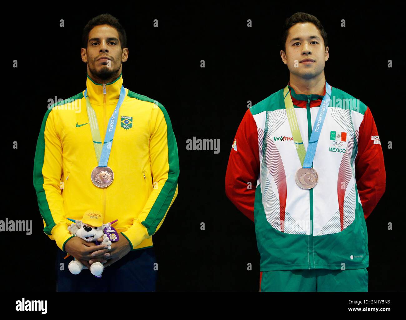 Brazil's Ghislain Perrier, left, and Mexico's Daniel Gomez Tanamachi ...
