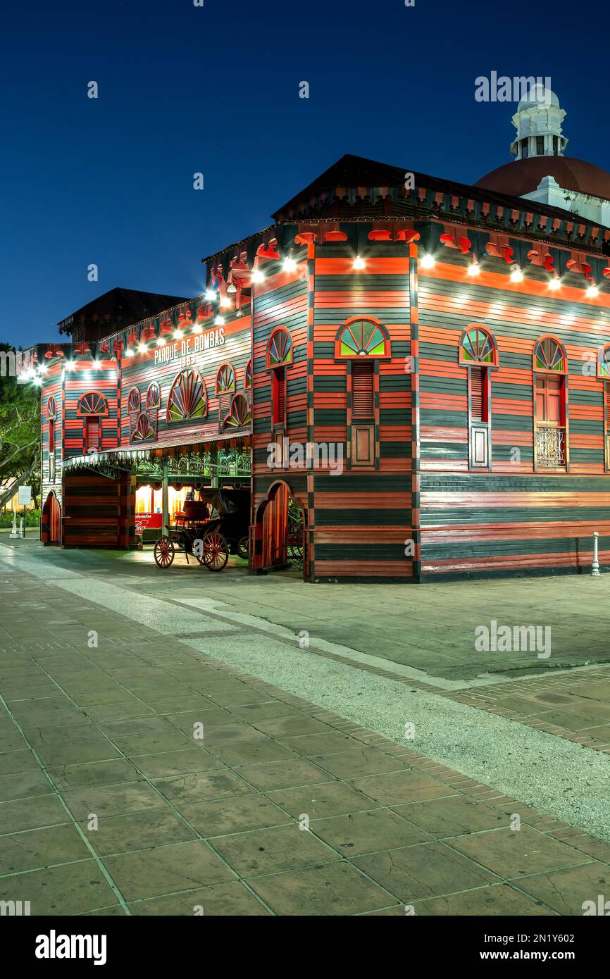 Historic Firehouse (Parque de Bombas), Ponce, Puerto Rico Stock Photo ...