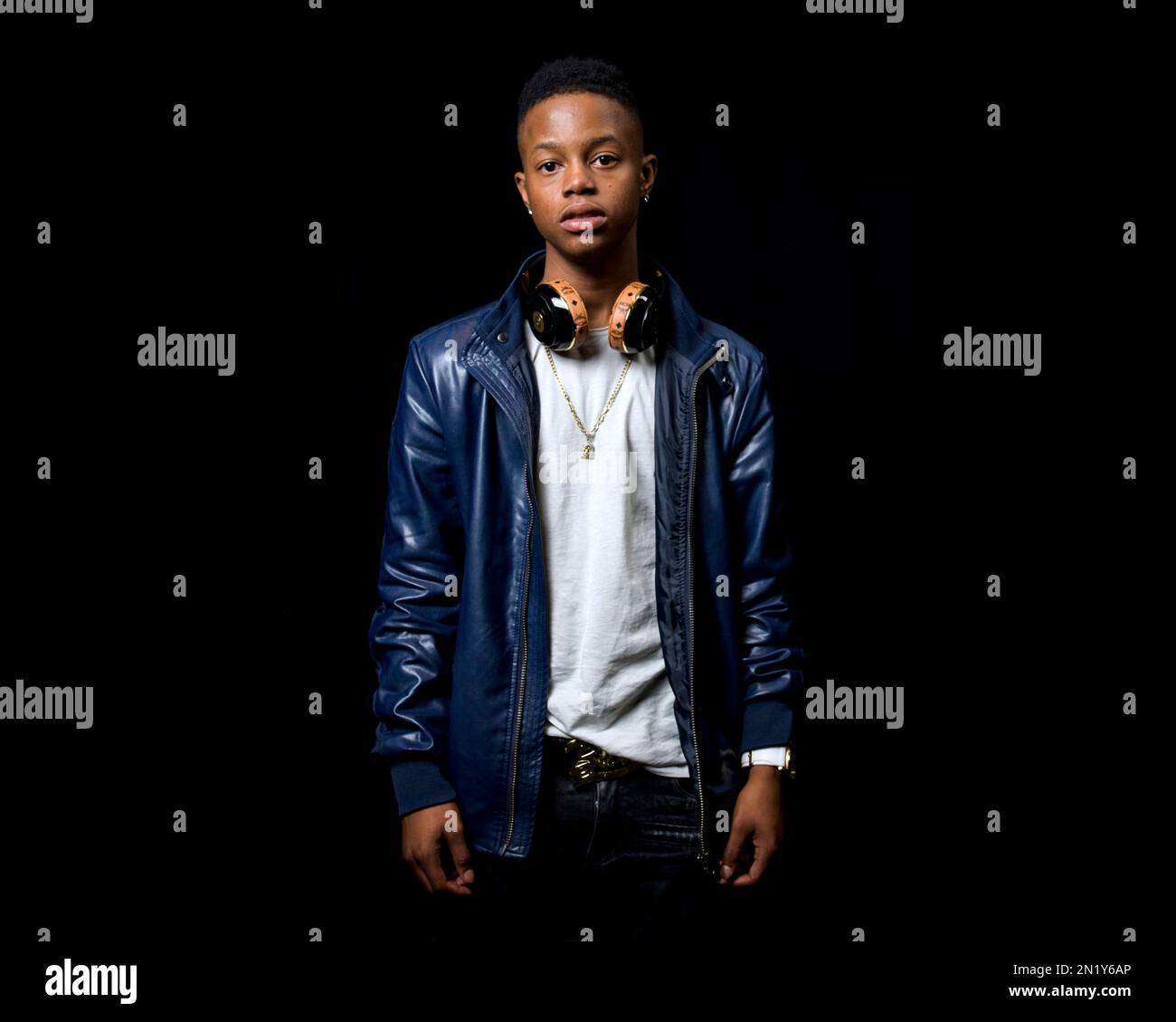 In this July 21, 2015 photo, 17-year-old rapper Silento poses for a ...
