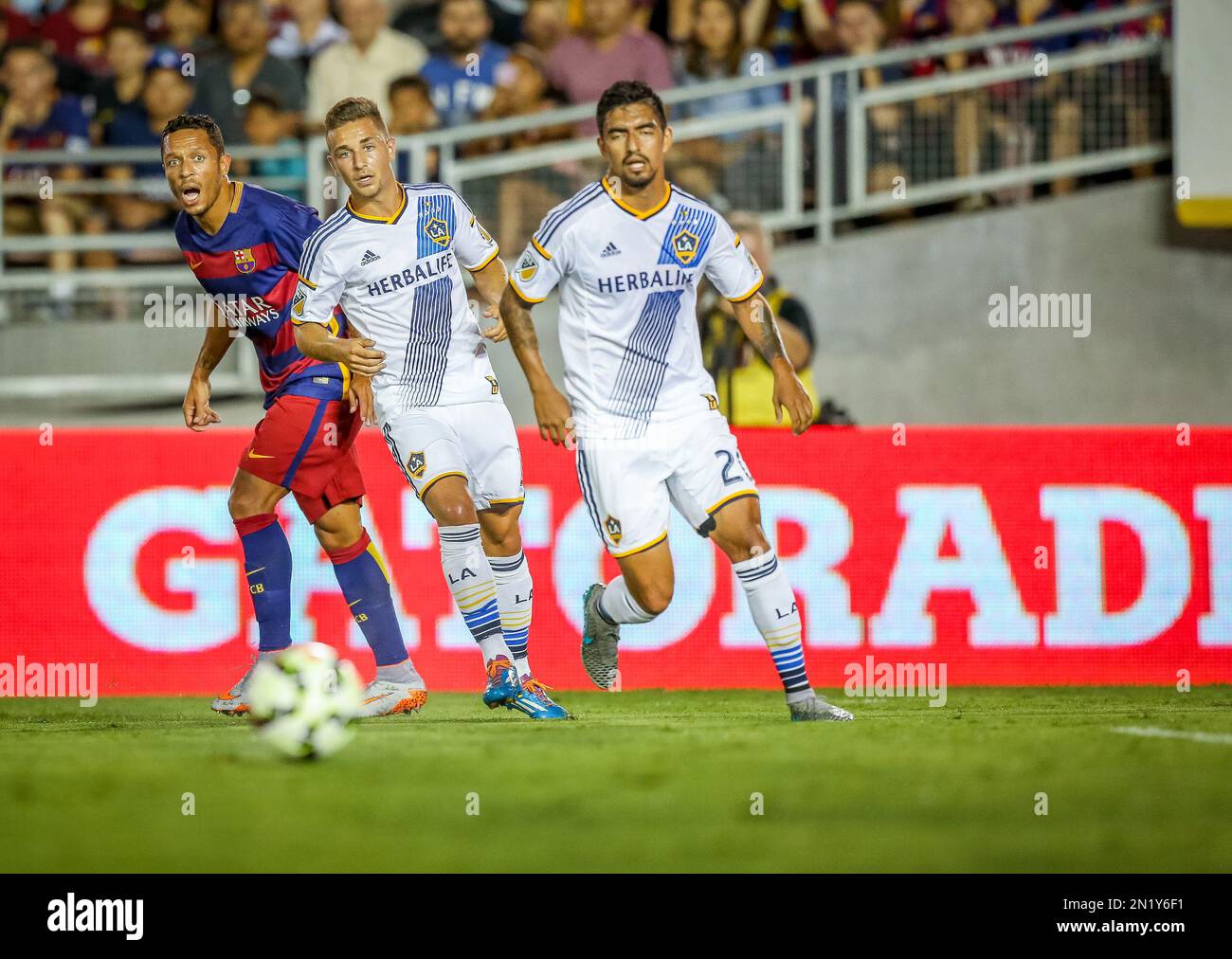 FC Barcelona's Sergi Roberto watches the path of the ball in play with ...