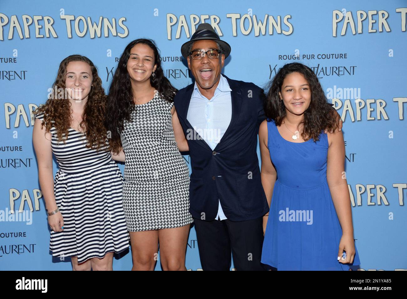Actor Giancarlo Esposito with his family at the premiere of "Paper ...