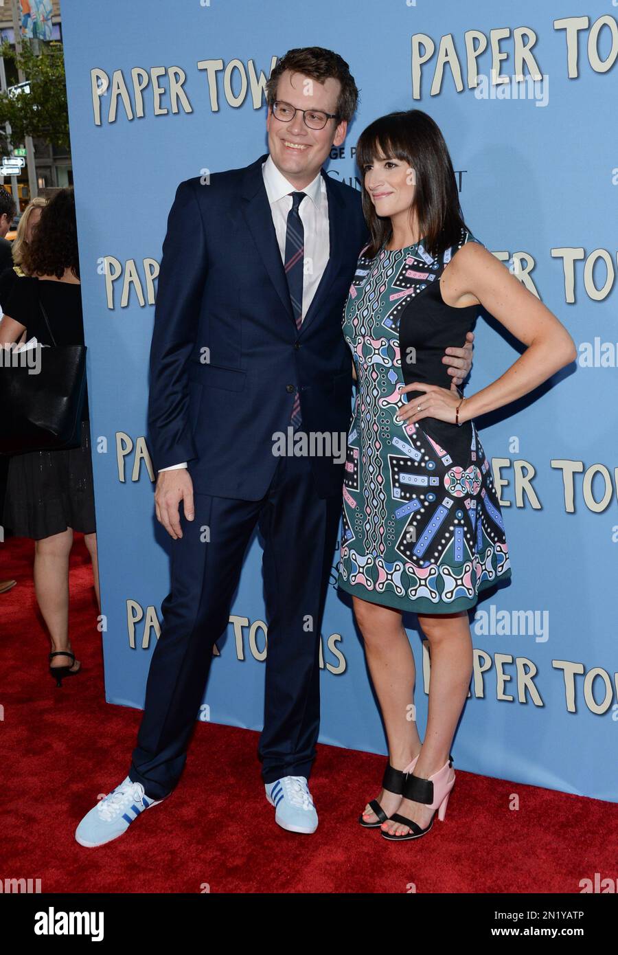 Author and producer John Green and wife attend the premiere of "Paper ...