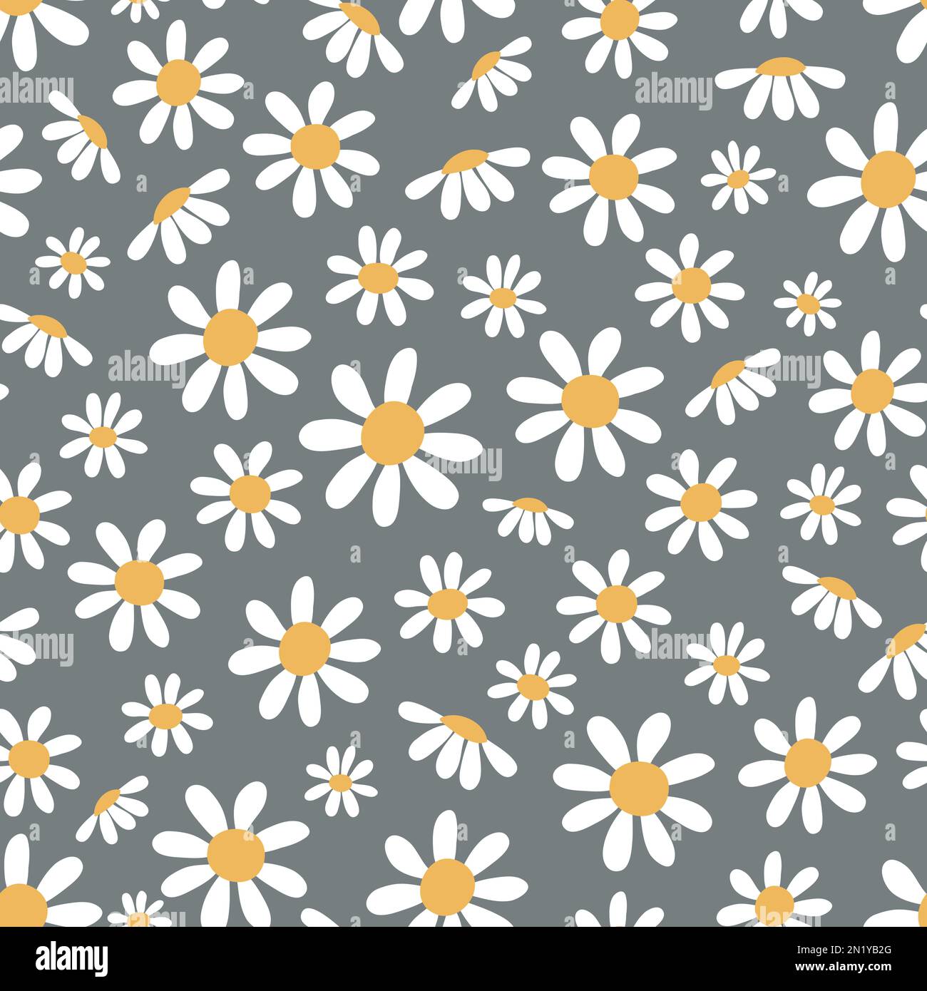 Seamless pattern of daisies. Floral texture. It can be used for ...