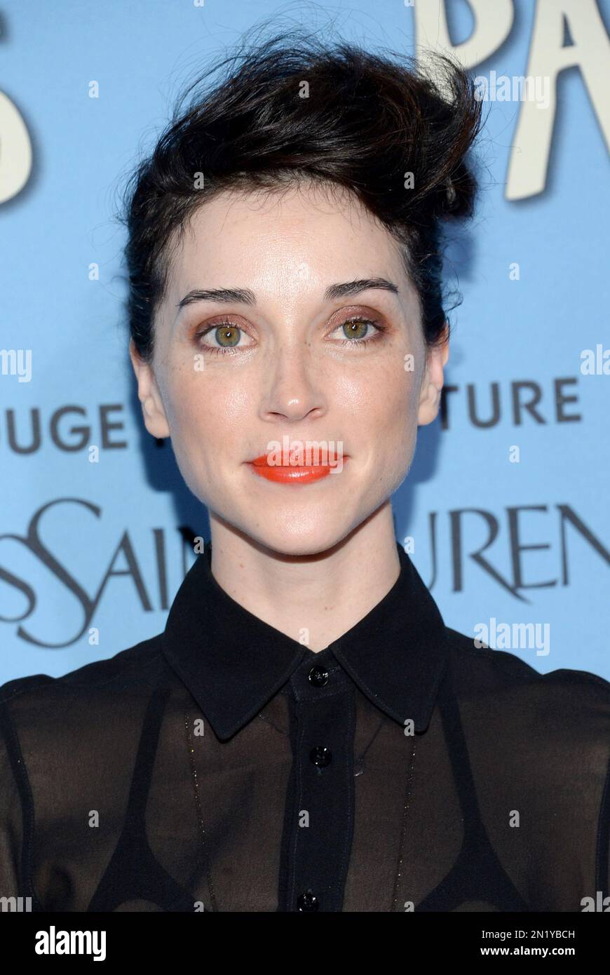 St. Vincent attends the premiere of "Paper Towns" at AMC Loews Lincoln ...