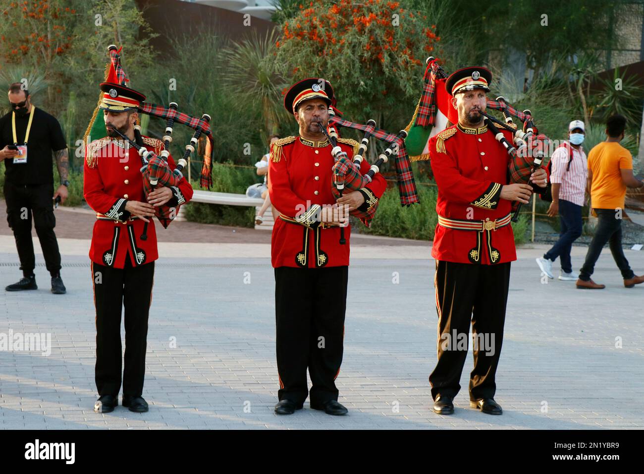 Dubai, United Arab Emirates - March 15, 2022 Emirati Police Brass band ...