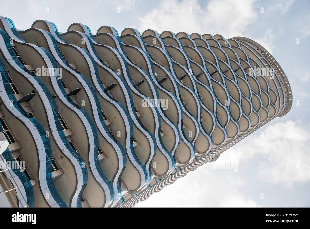 Distictive wavy patterns on another iconic Dubai building in the United ...