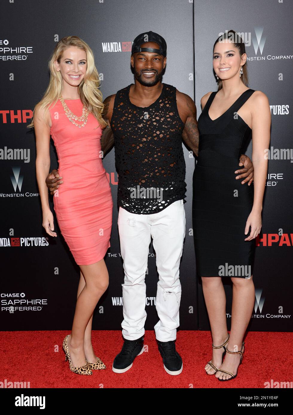 Miss USA Olivia Jordan, left, model Tyson Beckford, and Miss Universe ...
