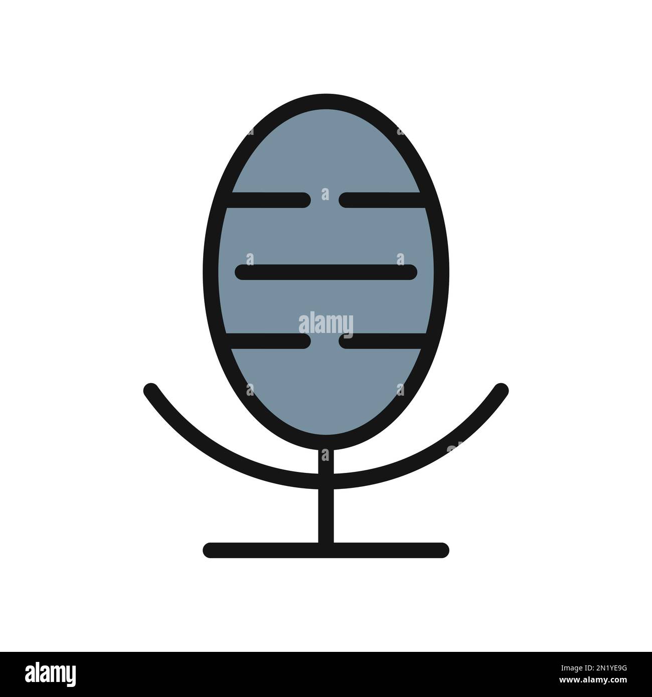 Voice Control line icon isolated on white background. Black flat thin ...