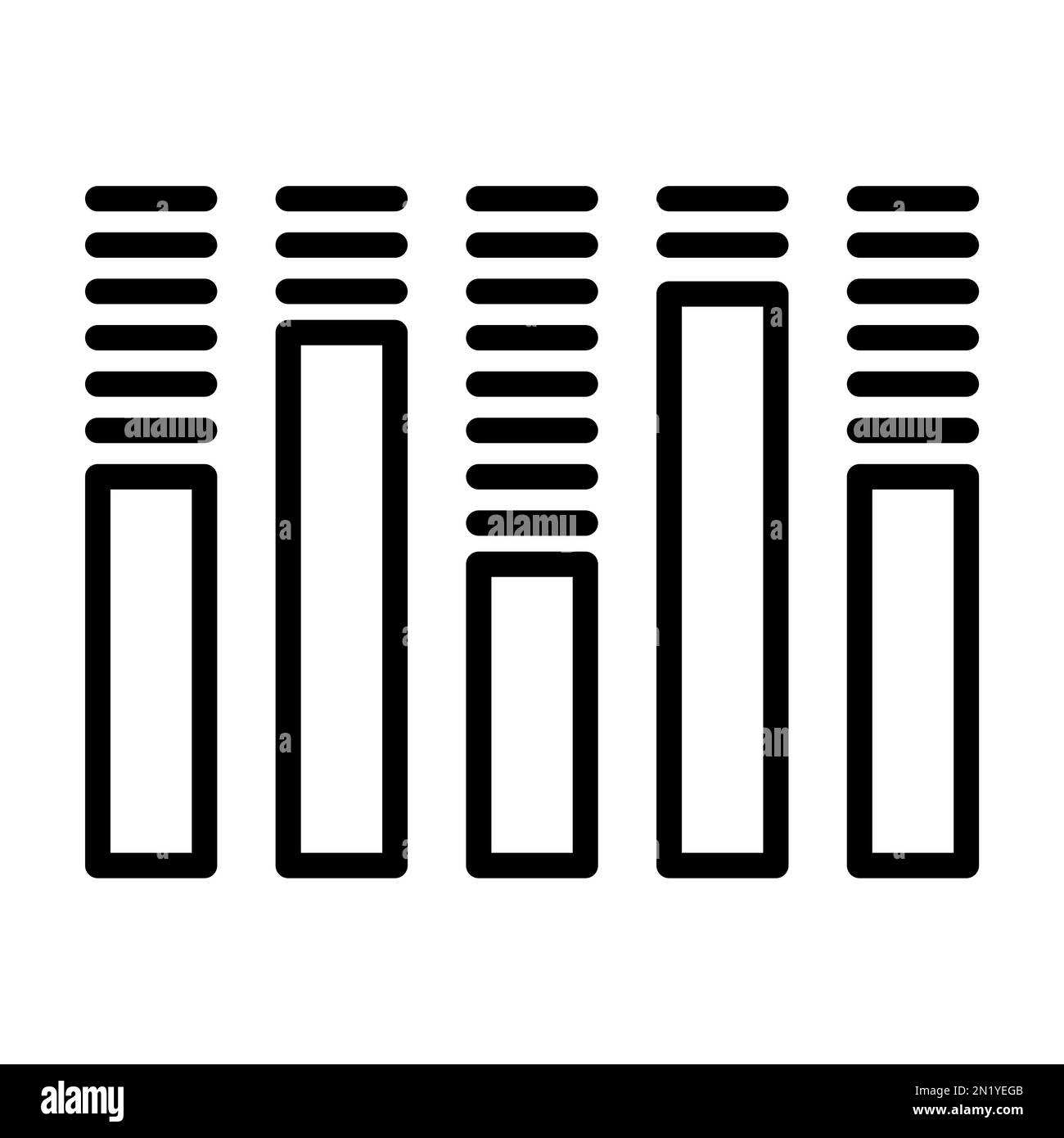 Digital signal icon line isolated on white background. Black flat thin ...