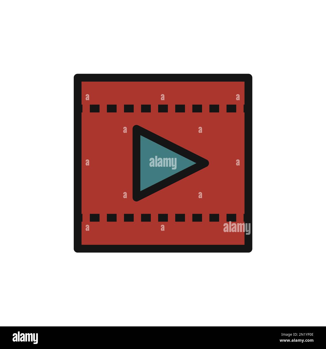 Movie line icon isolated on white background. Black flat thin icon on ...