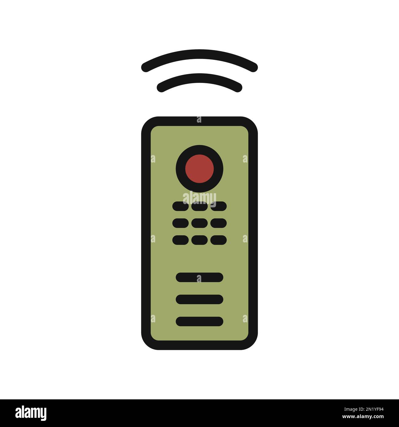 Controller line icon isolated on white background. Black flat thin icon ...