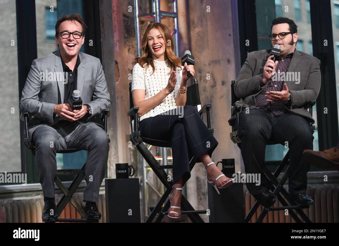 Director Chris Columbus, from left, actress Michelle Monaghan and actor ...