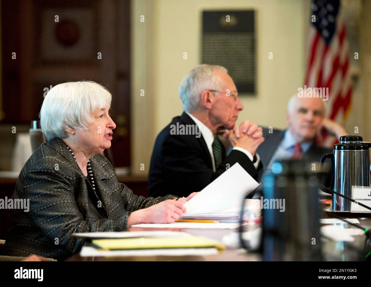 Federal Reserve Chair Janet Yellen, from left, with Vice Chairman ...