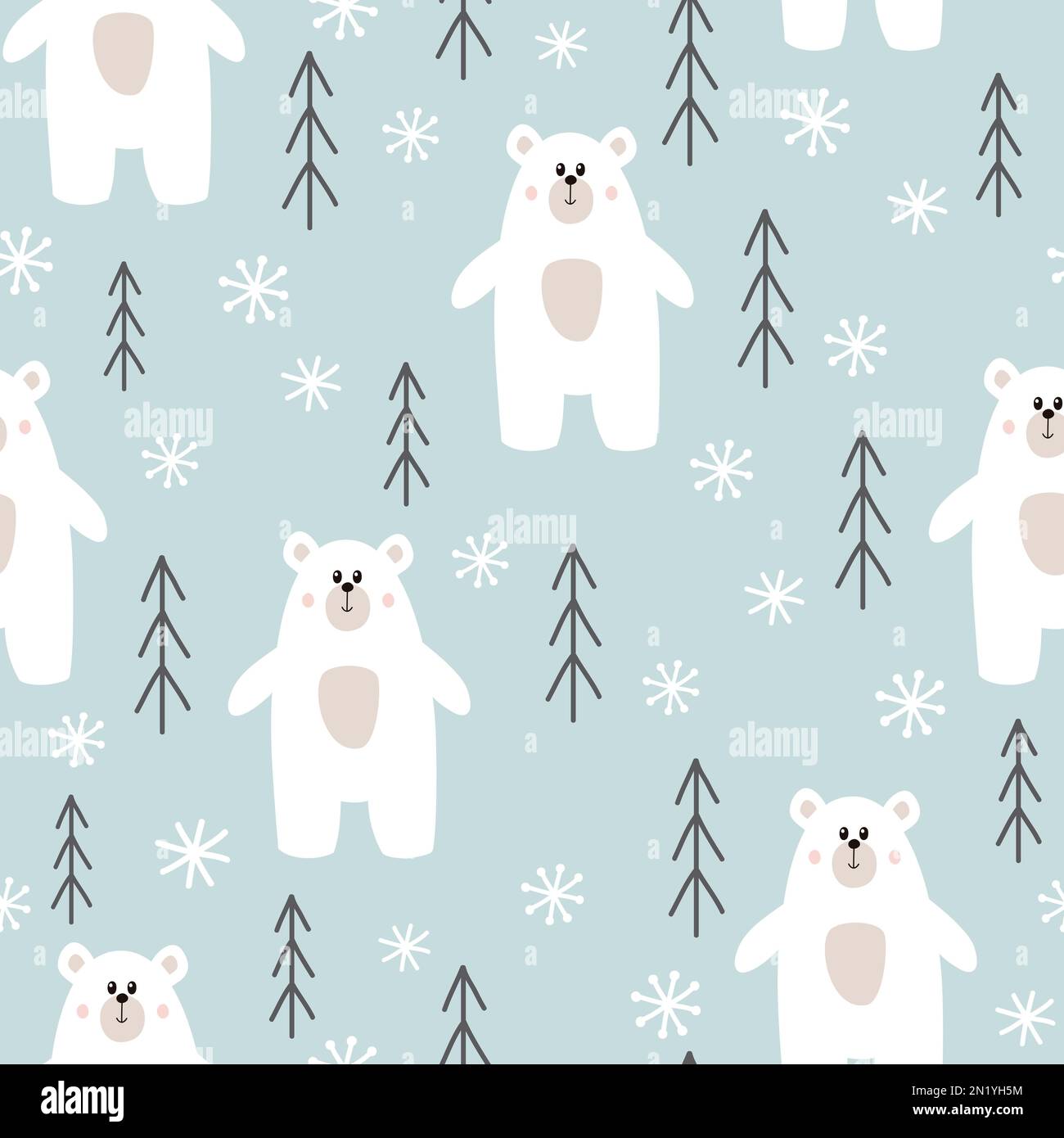 Polar bear trees snow hi-res stock photography and images - Alamy