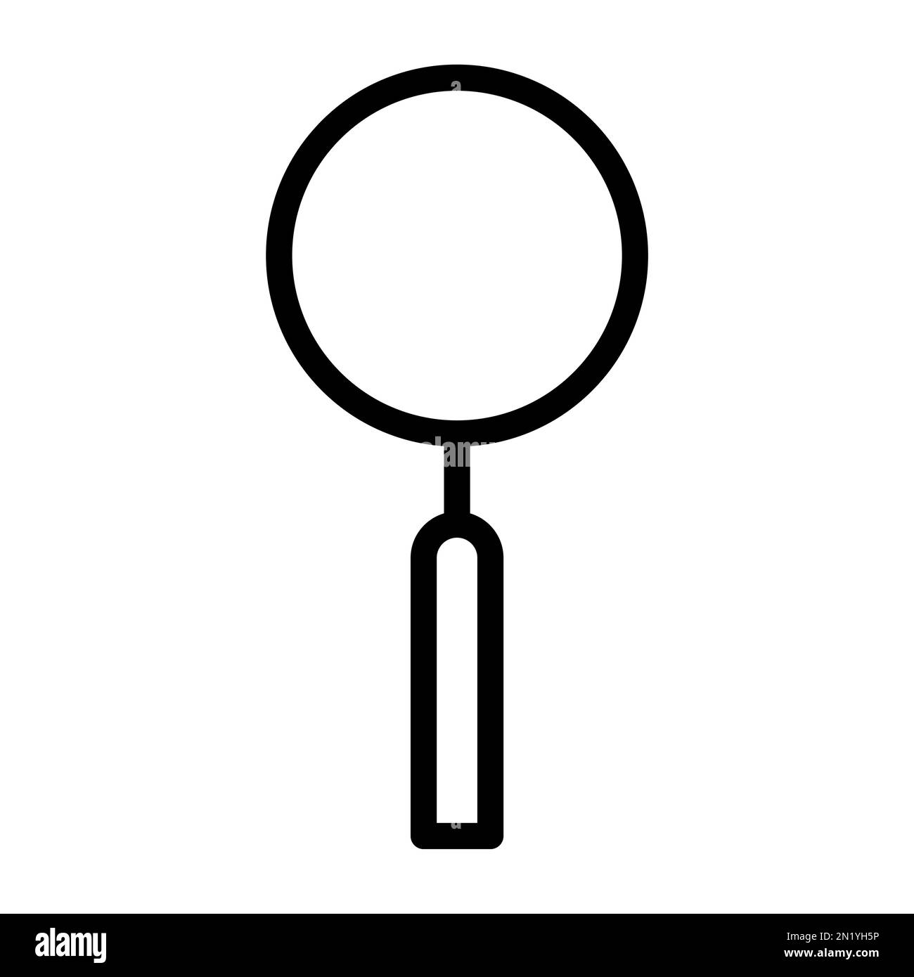 Investigating icon line isolated on white background. Black flat thin ...
