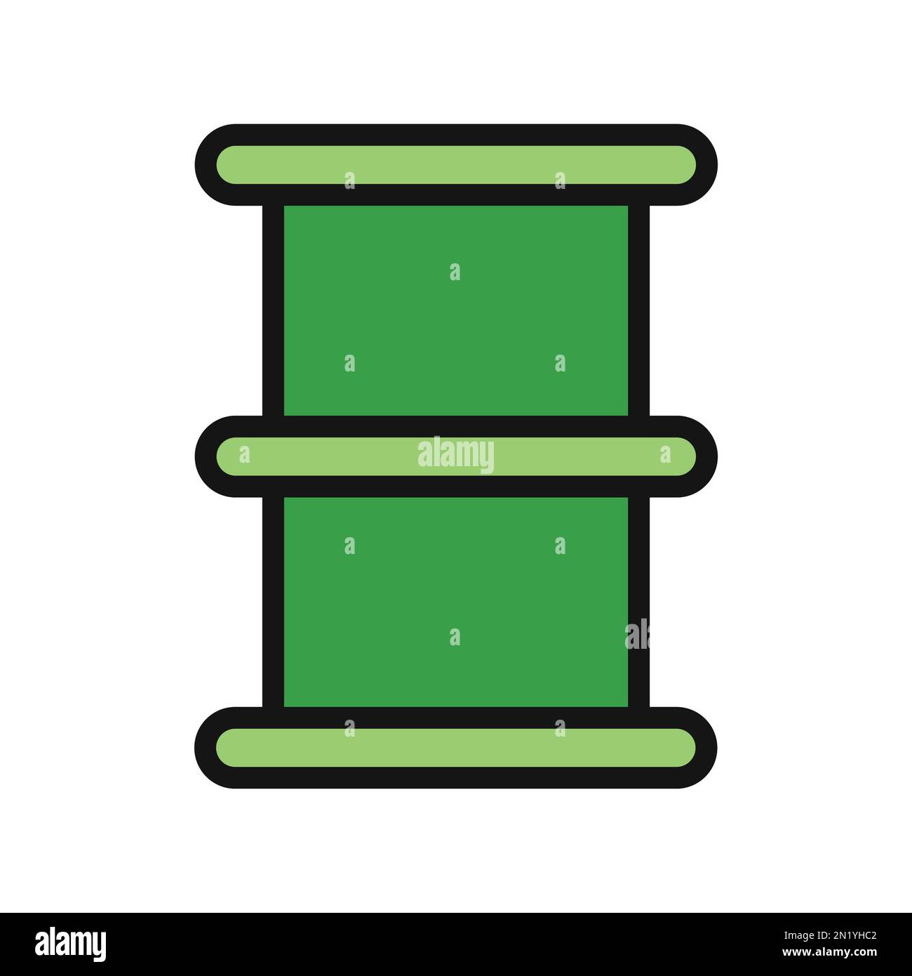 Toxic waste line icon isolated on white background. Black flat thin ...