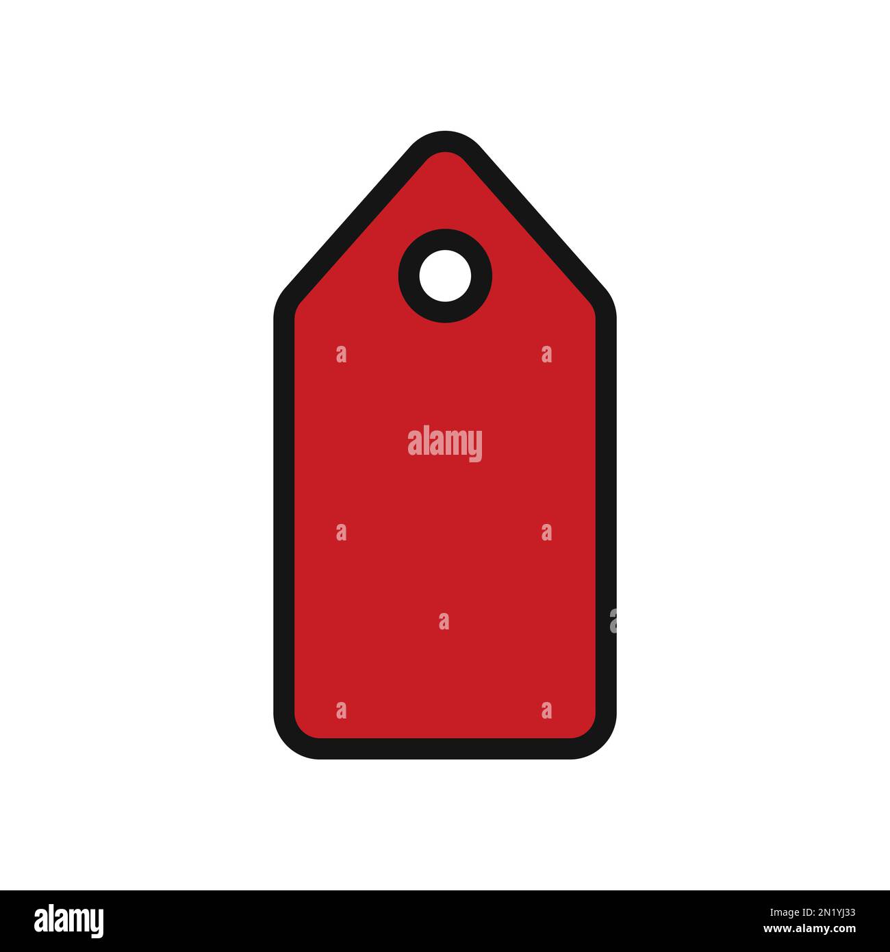 Label line icon isolated on white background. Black flat thin icon on ...