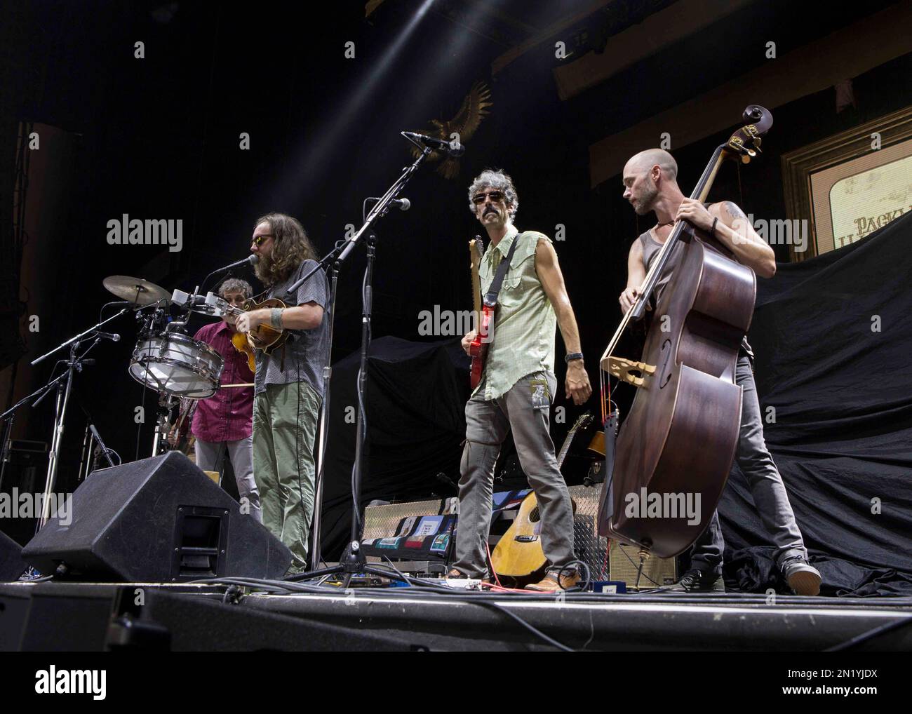 Josh Erwin, Tom Baker, Andrew Heaton, Michael Paynter and Zach McCoy with Packway Handle Band ...