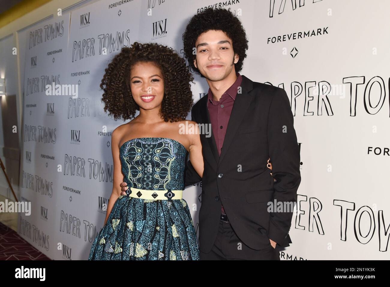 Jaz Sinclair, left, and Justice Smith arrive at the special screening ...