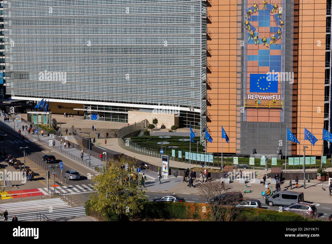 The Berlaymont, headquarters of the European Commission, the executive ...