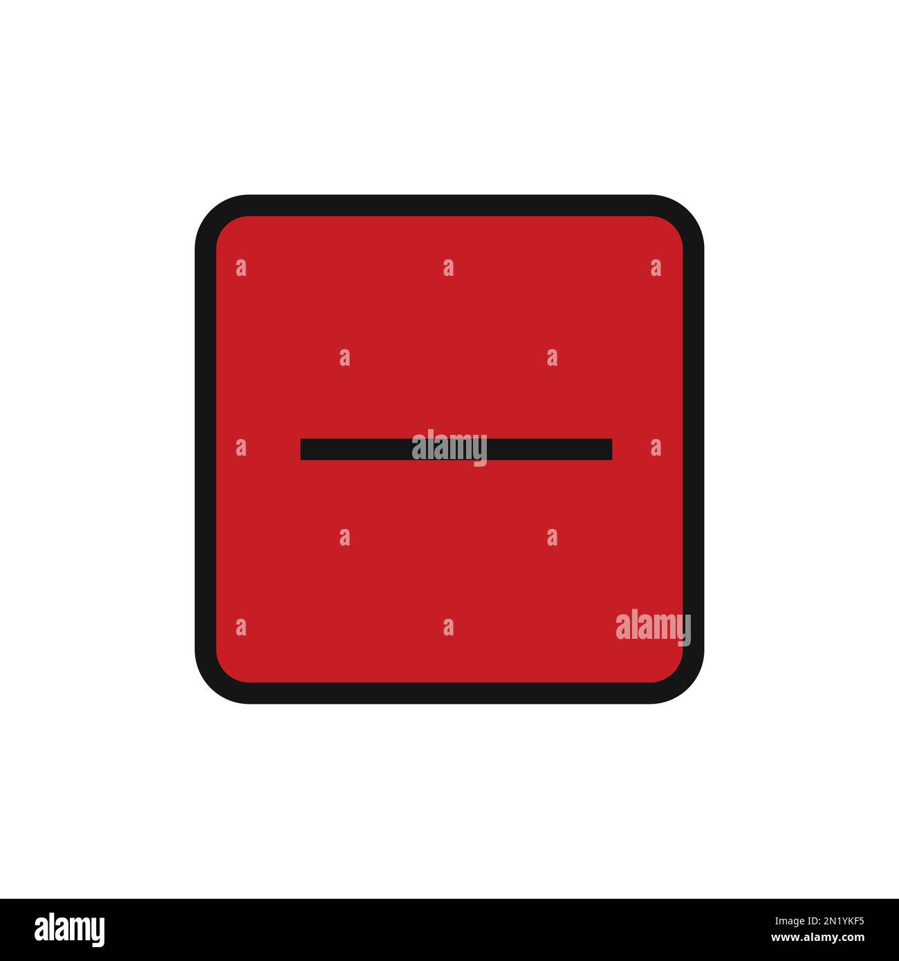 Minus line icon isolated on white background. Black flat thin icon on ...