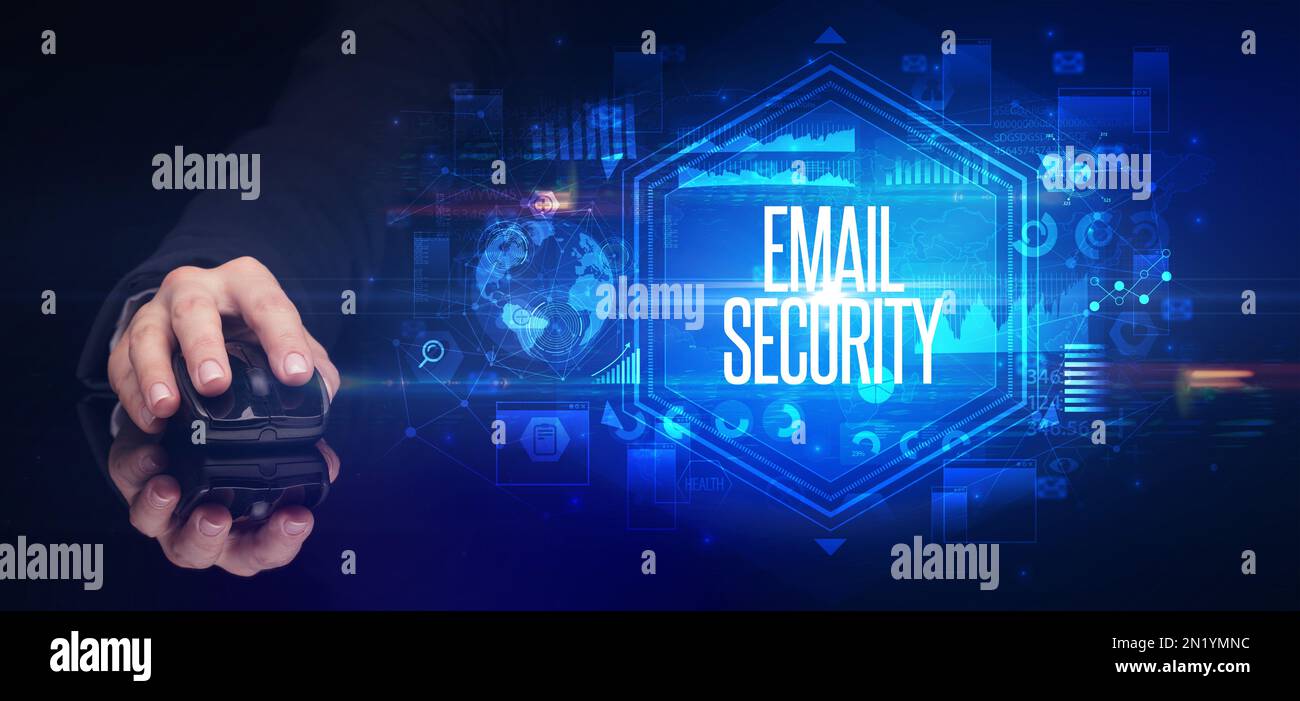 hand holding wireless peripheral, cyber security concept Stock Photo ...