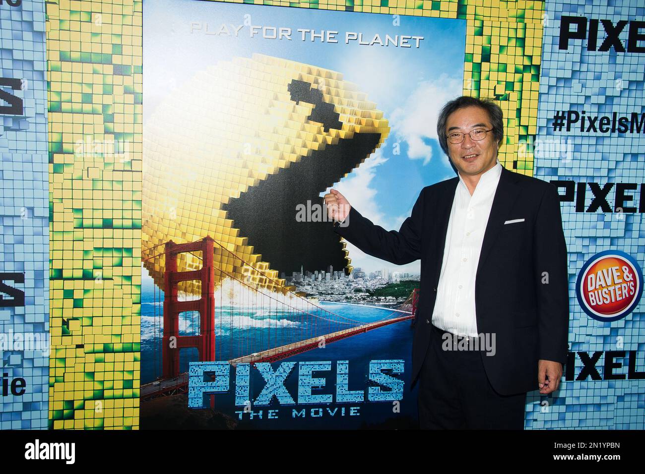 Professor Toru Iwatani attends the world premiere of "Pixels" at Regal ...
