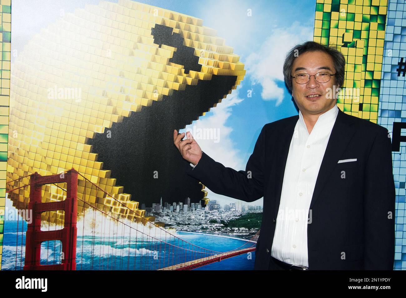 Professor Toru Iwatani attends the world premiere of "Pixels" at Regal ...