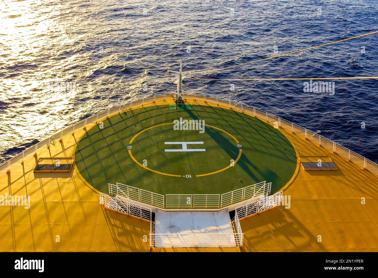 The helipad of a large cruise ship Stock Photo - Alamy