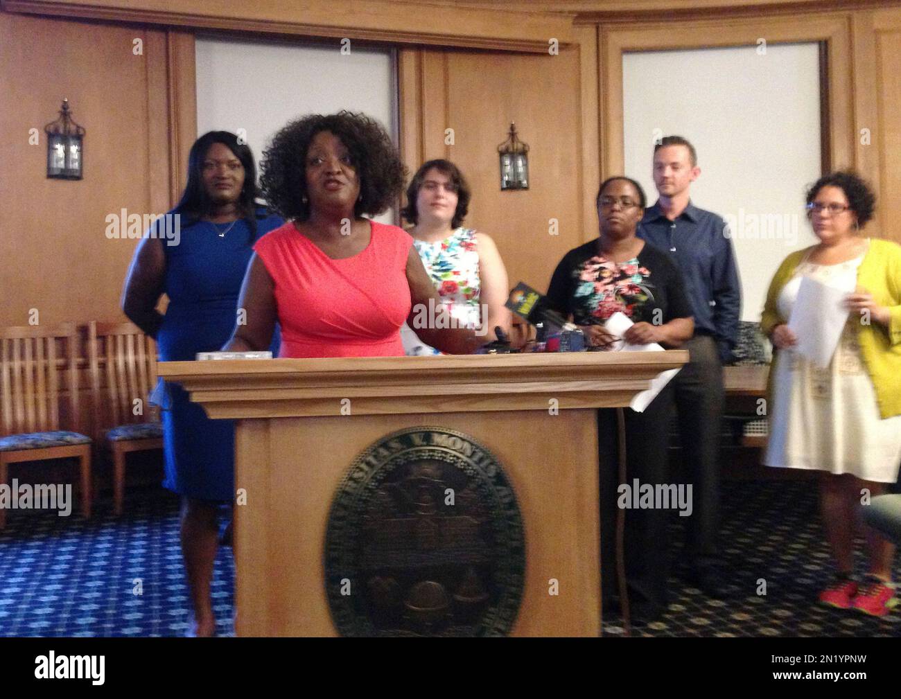In this July 14, 2015 photo, Mary Brown-Guillory, president of the ...
