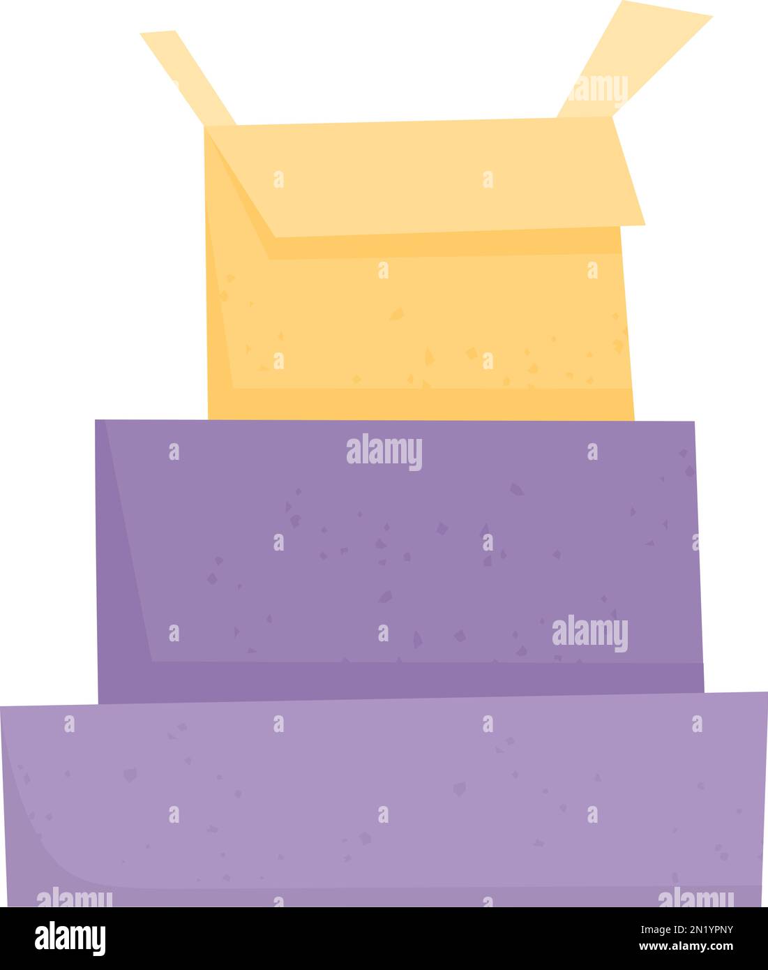 Parcel box stack set cartoon vector. Box delivery Stock Vector Image ...