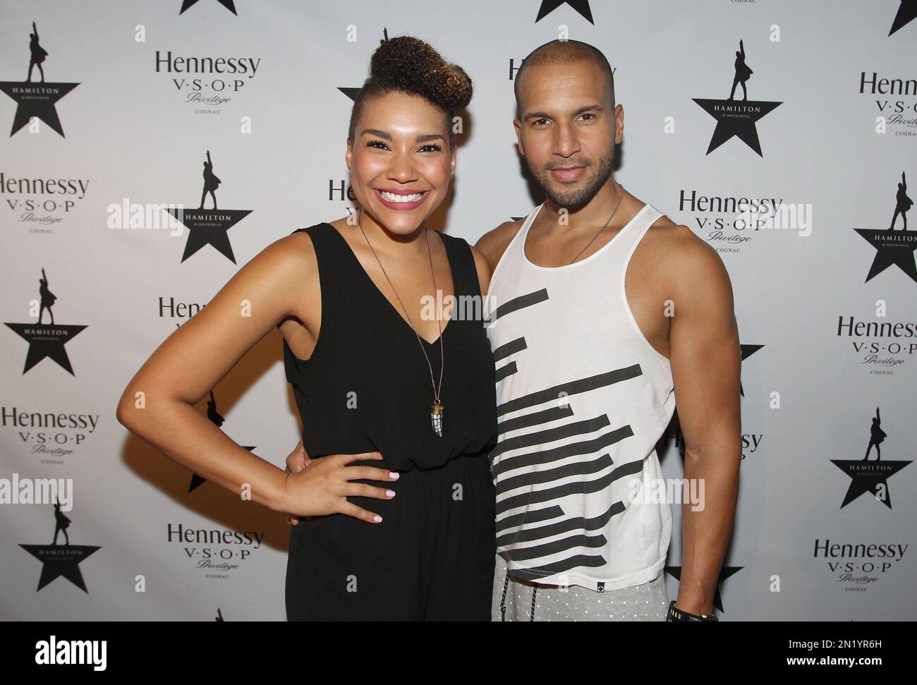 Actors Emmy Raver-Lampman and Sydney James Harcourt are seen at ...