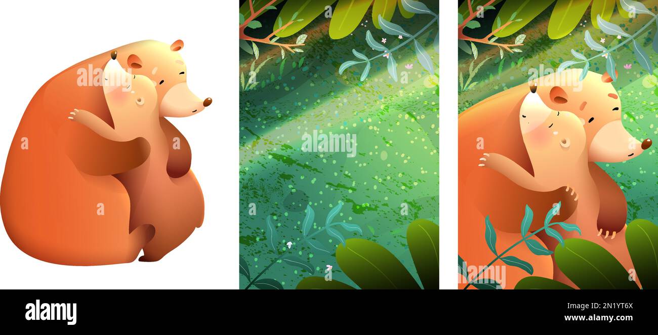 Mother hug child grass Stock Vector Images - Alamy