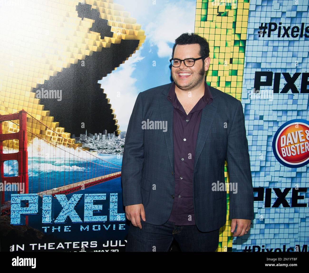 Josh Gad attends the world premiere of "Pixels" at Regal E-Walk on ...