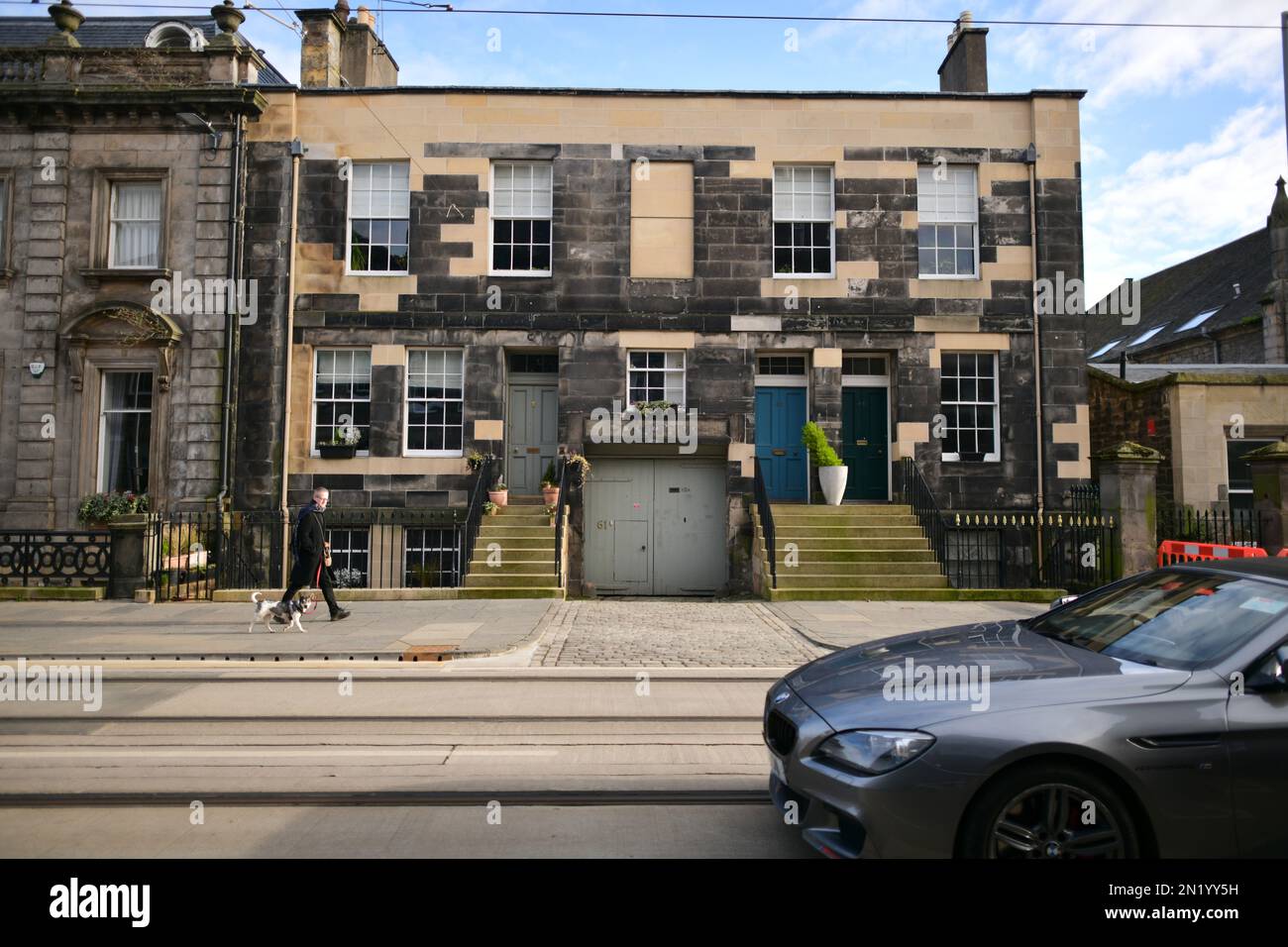 Edinburgh Scotland, UK 06 February 2023. General view of the tram line ...