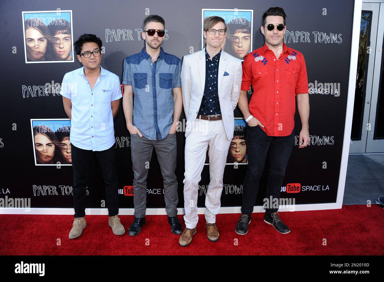 Members of the musical group Saint Motel arrive at "Paper Towns" Q&A ...