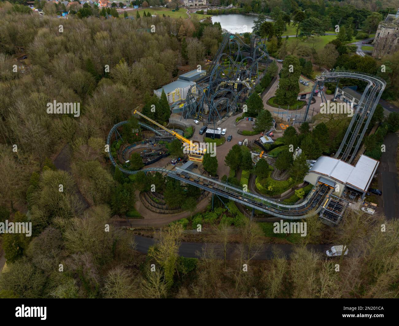 Alton towers aerial hi-res stock photography and images - Alamy