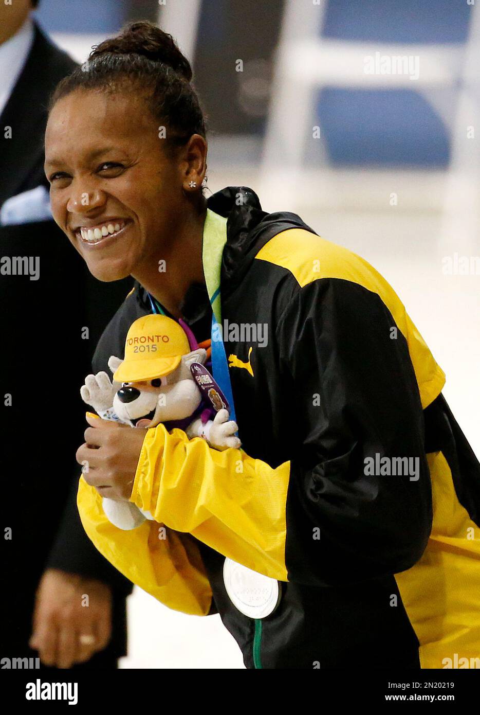 Jamaica's Alia Atkinson reacts after being awarded the silver medal in ...