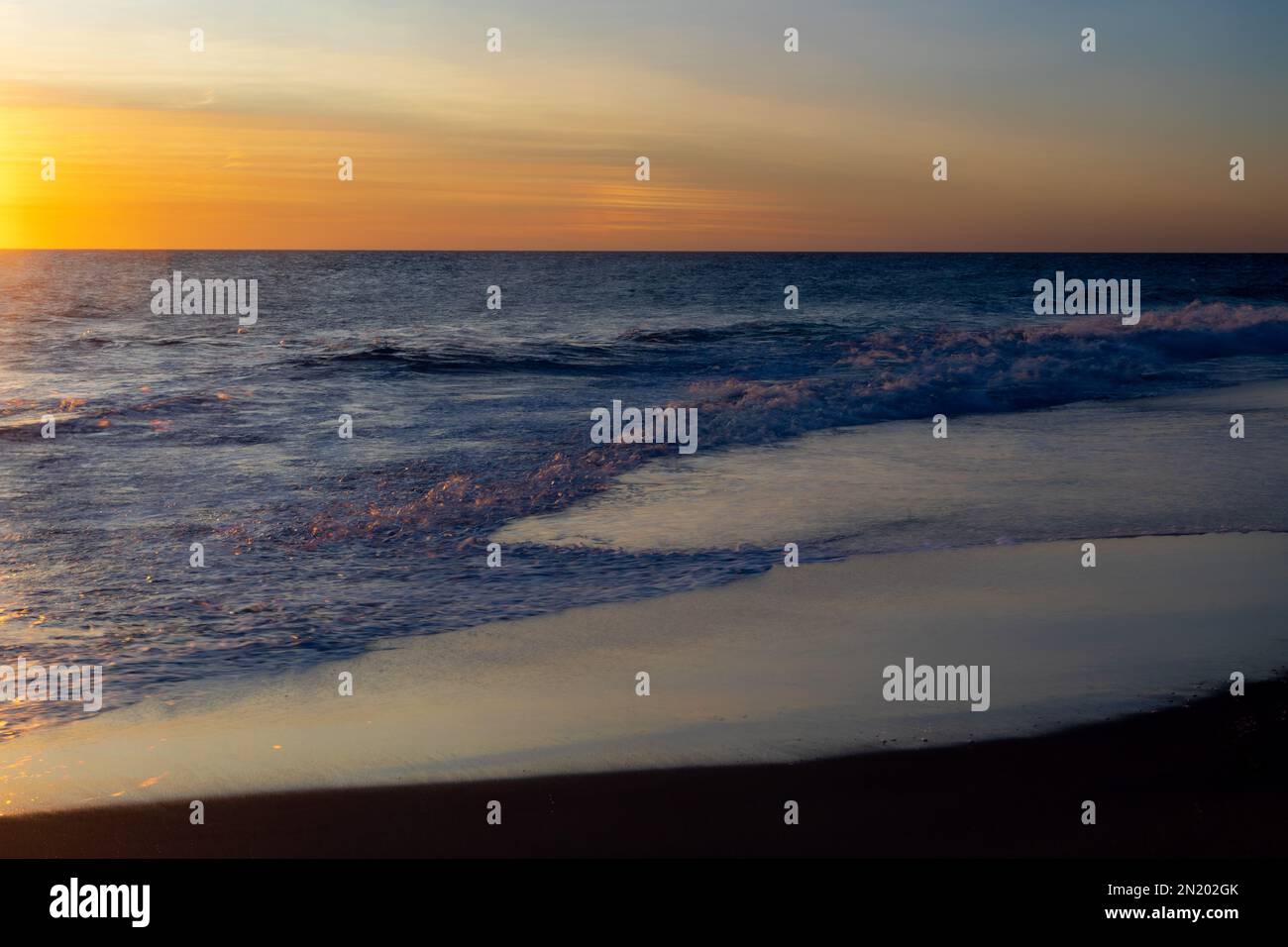 Indian Ocean, ICM abstract, Yanchep Western Australia sunset Stock ...