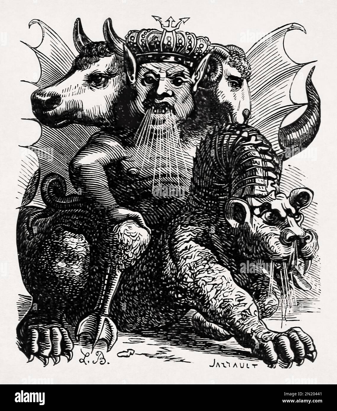 Asmodaeus by Louis Le Breton made in 1863 for the Dictionnaire infernal ...