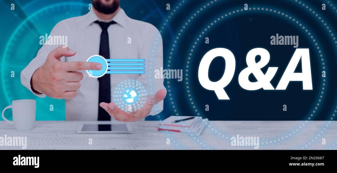 Text caption presenting Q A. Business showcase defined as questions ...