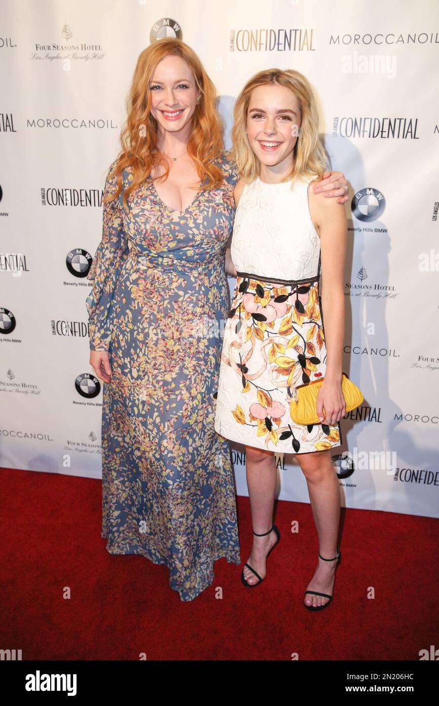 Christina Hendricks, left, and Kiernan Shipka arrive at Los Angeles ...