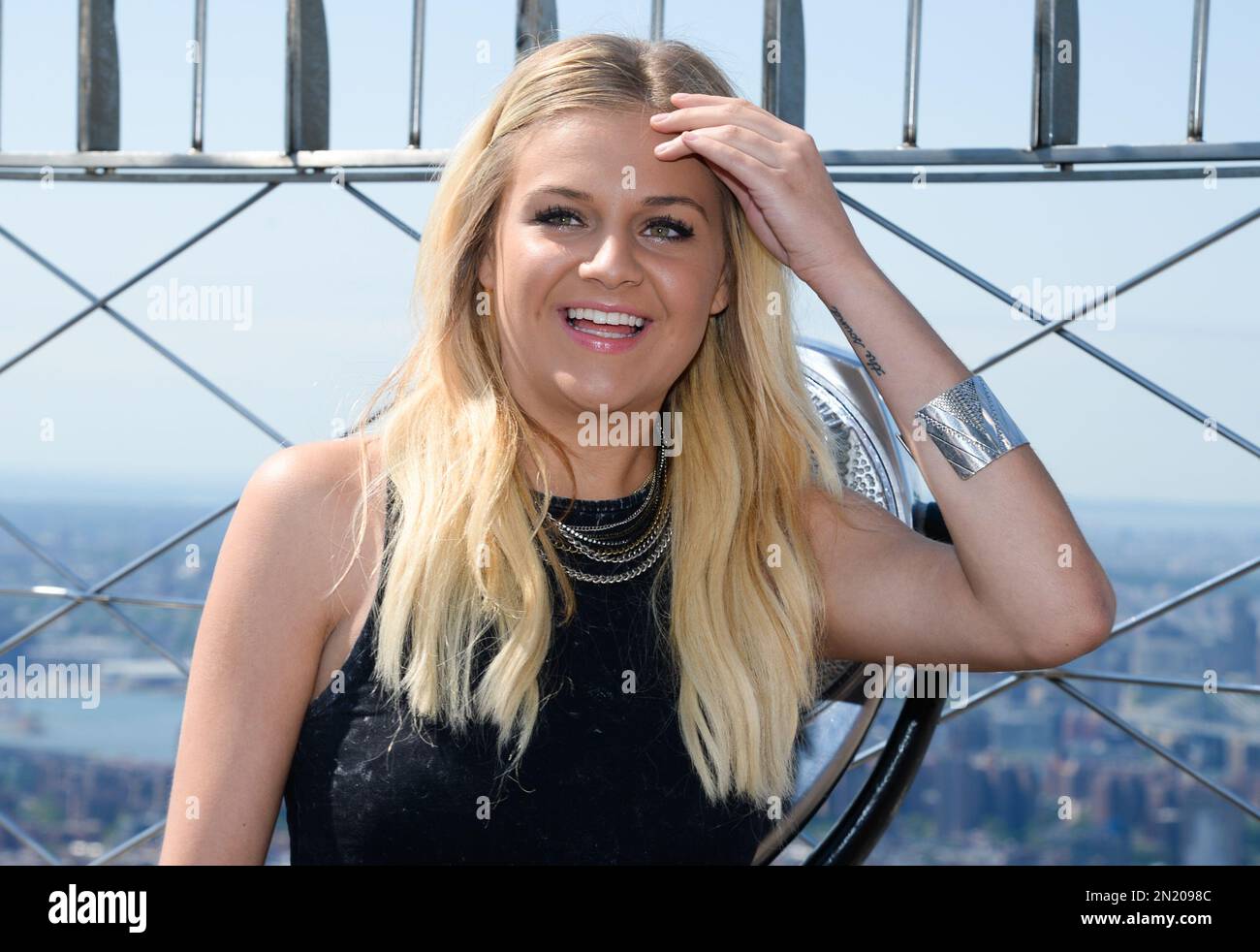 Singer Kelsea Ballerini performs at the Empire State Building to ...