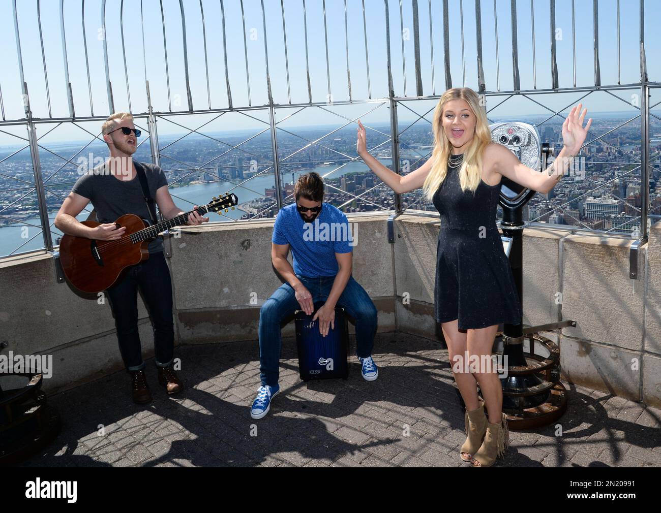 Singer Kelsea Ballerini performs at the Empire State Building to ...